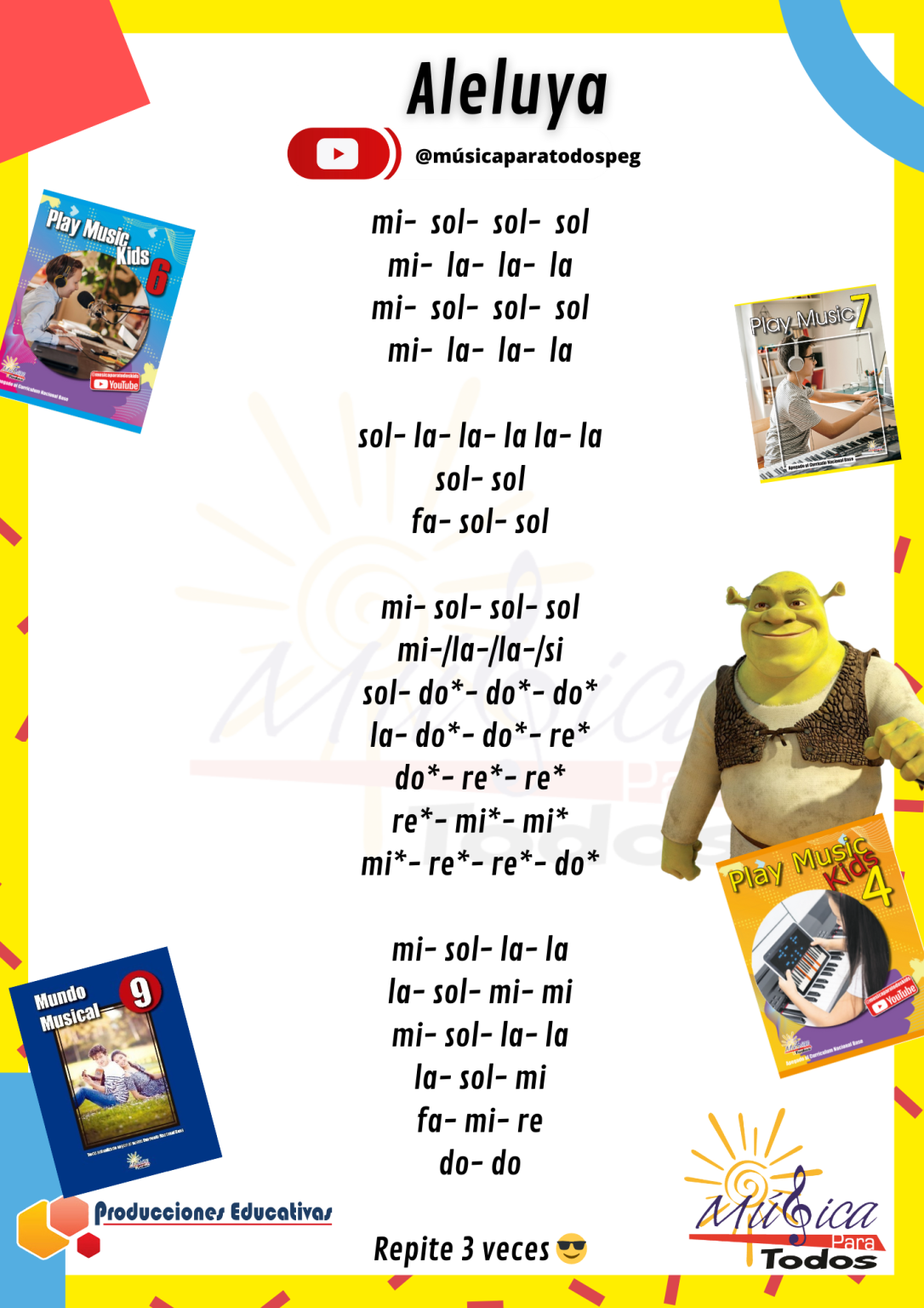 Notas para flauta dulce – Aleluya – Producciones Educativas