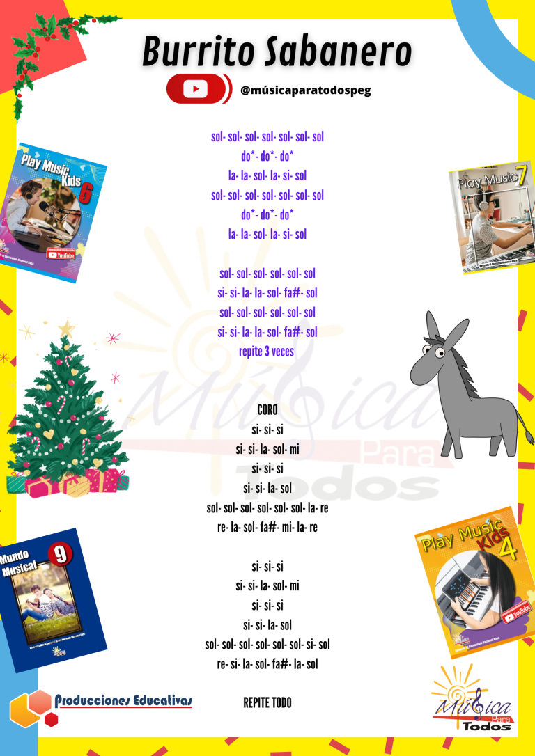 Notas Flauta Dulce – Burrito Sabanero – Producciones Educativas