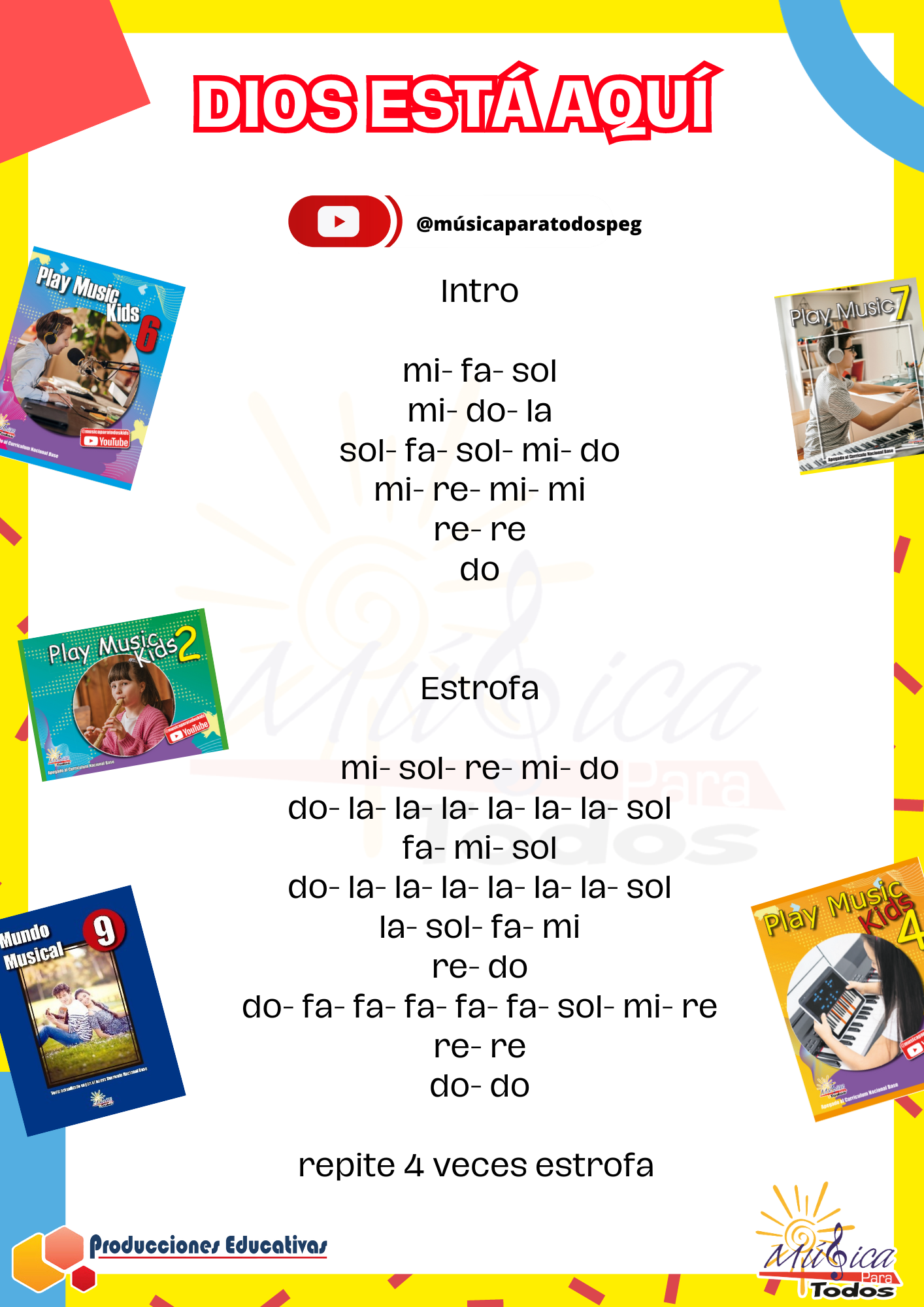 Video tutorial en nuestro canal de Youtube Música Para Todos PEG